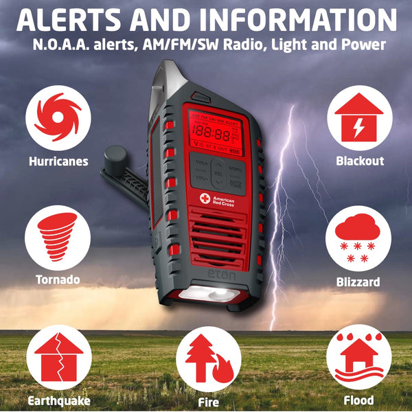 Handcrank Weather Radio with Phone Charging | American Red Cross ...